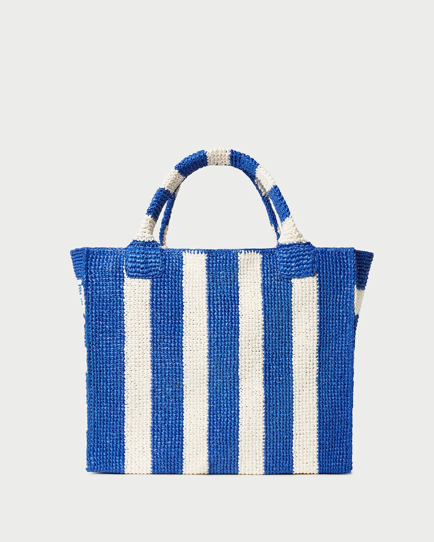 LOEFFLER RANDALL Sol Blue Striped Crochet Beach Tote - SOL-CR-BLUCR ...