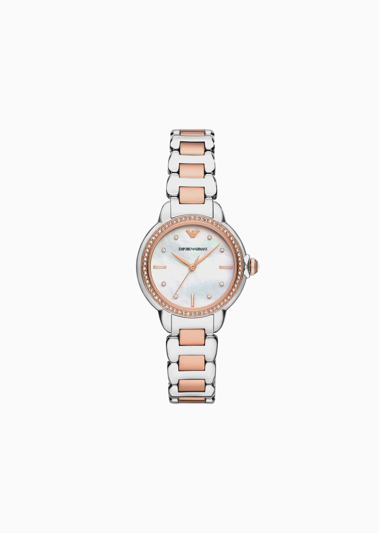 EMPORIO ARMANI Three-Hand Two-Tone Stainless Steel Watch | REVERSIBLE