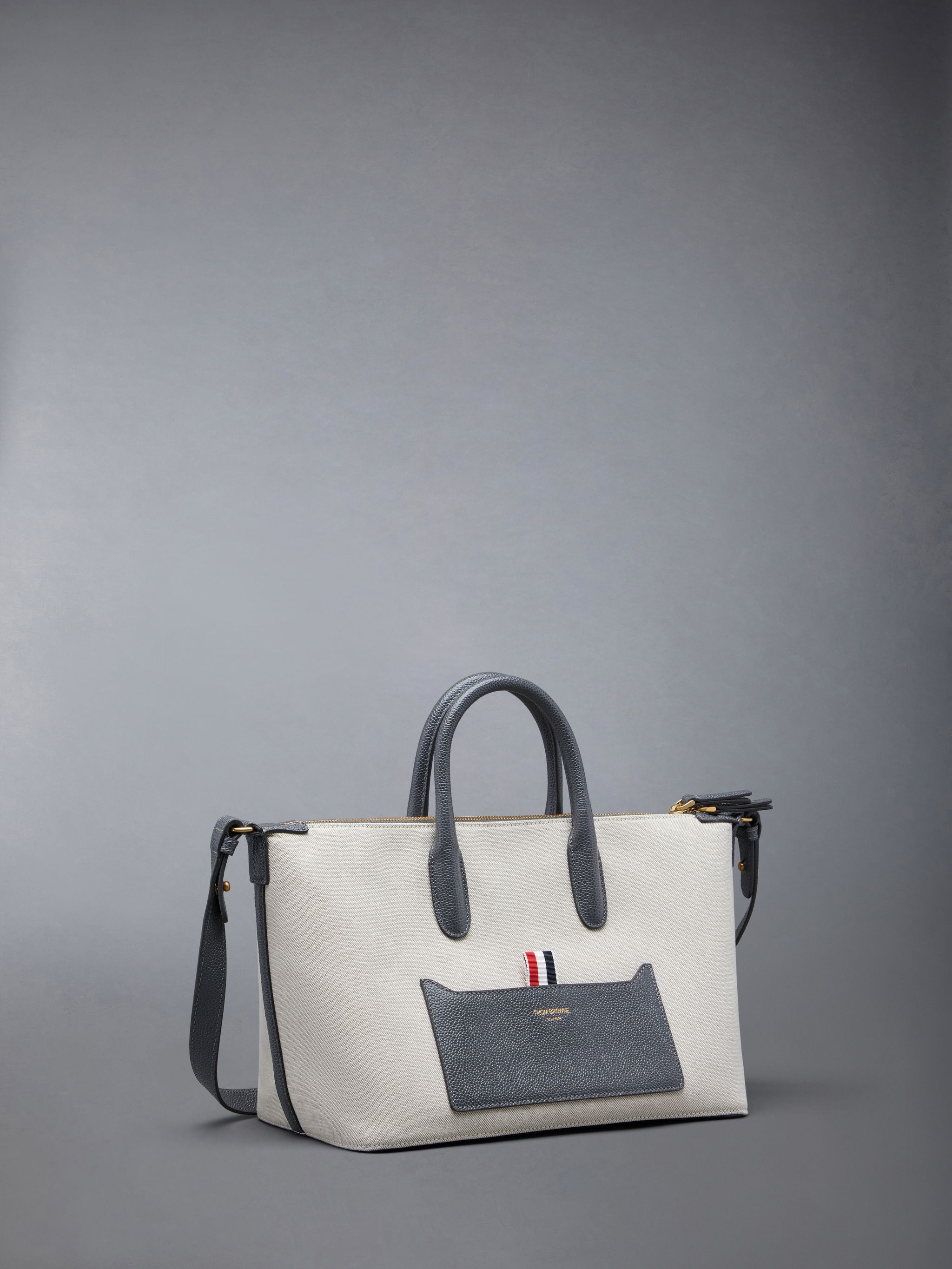 Thom Browne grosgrain-loop tote bag | REVERSIBLE
