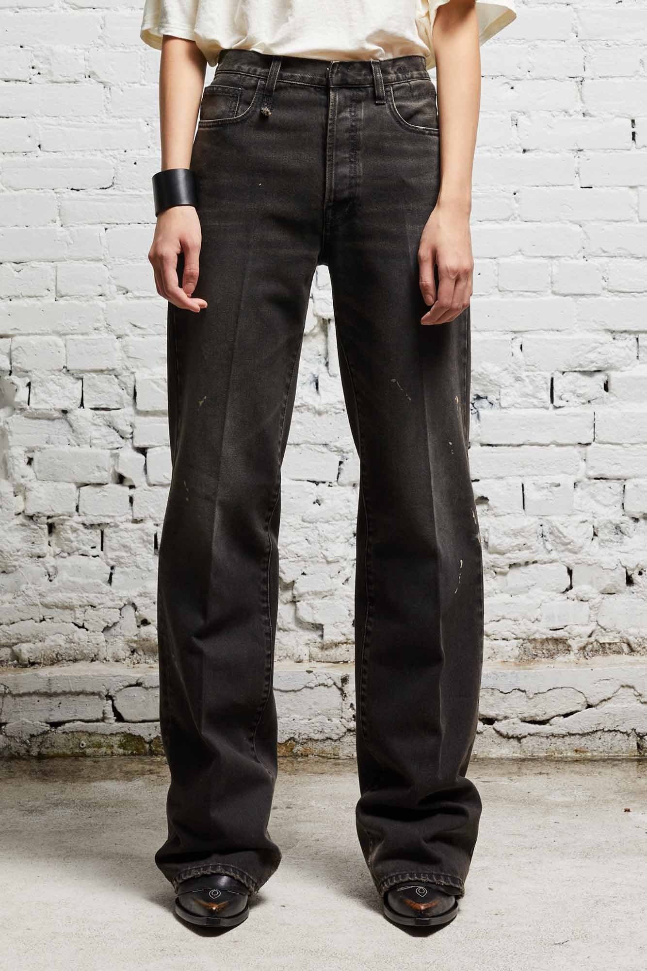 R13 JANE JEAN - VINTAGE BOYD BLACK | REVERSIBLE
