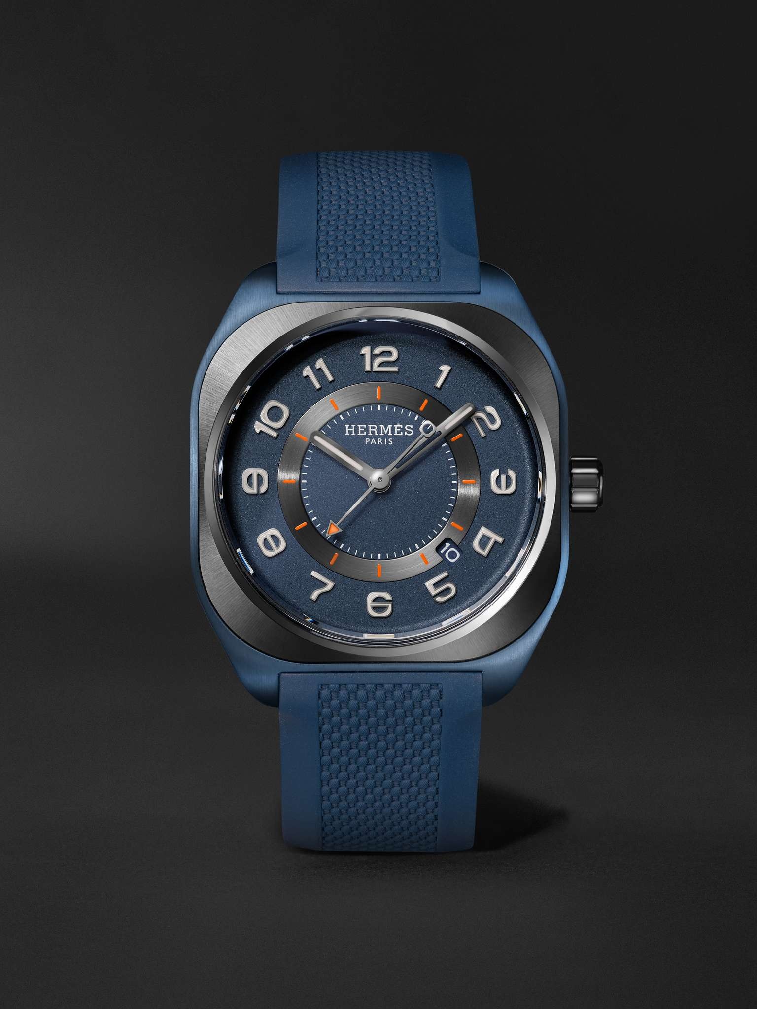 Hermès H08 Automatic 42mm Titanium and Rubber Watch, Ref. No. 056950WW00 | REVERSIBLE