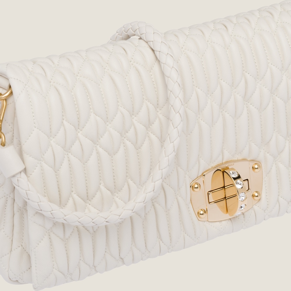 Miu Miu Miu Miu Iconic Crystal Cloqué Nappa leather bag | REVERSIBLE Miu Miu Miu Miu Iconic Crystal Cloqué Nappa leather bag | REVERSIBLE