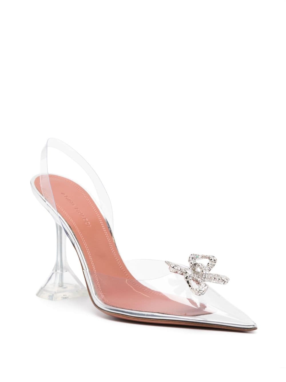 Amina Muaddi Rosie 95mm transparent pumps | REVERSIBLE