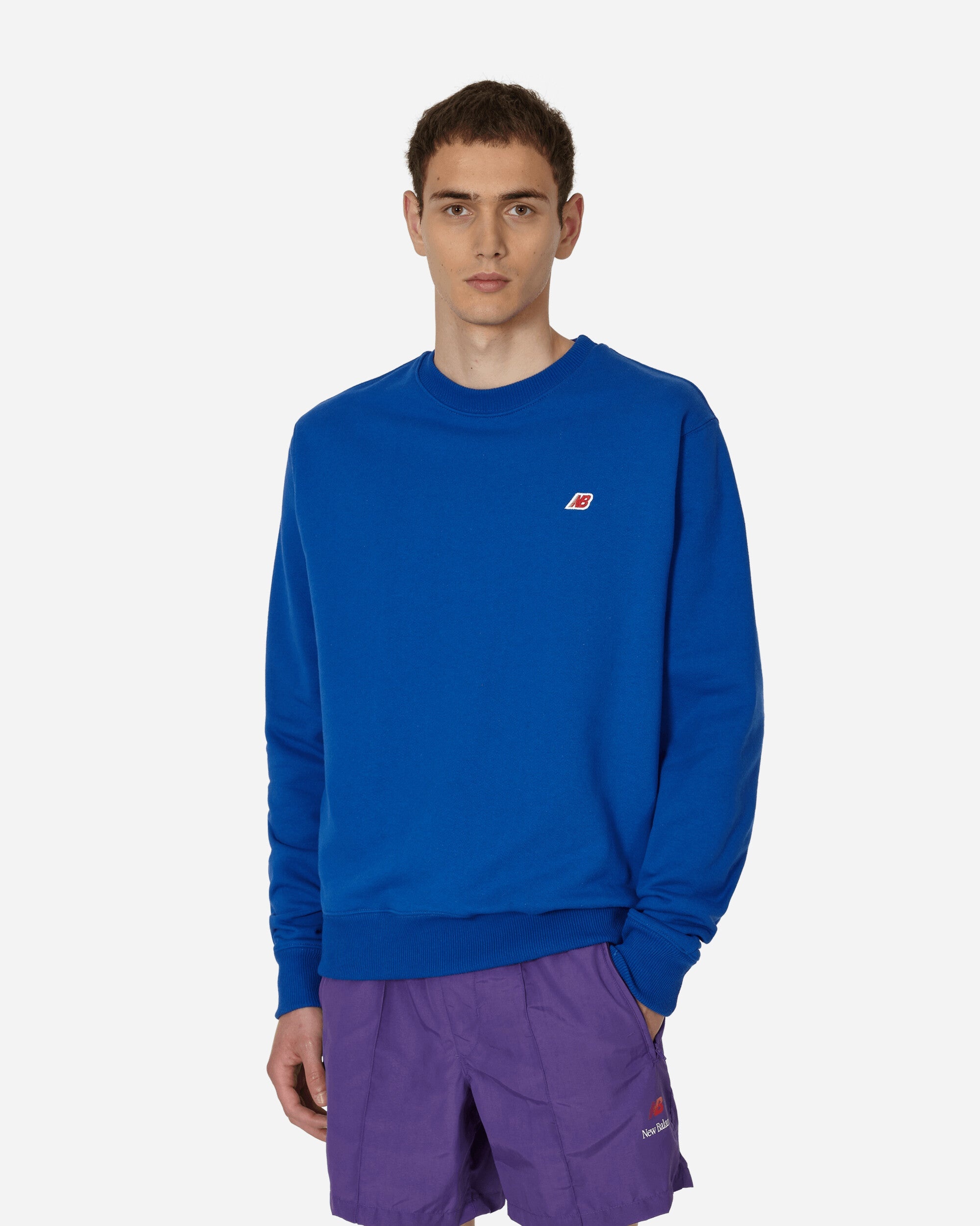 New Balance MADE in USA Core Crewneck Sweatshirt Royal Blue | slamjam ...