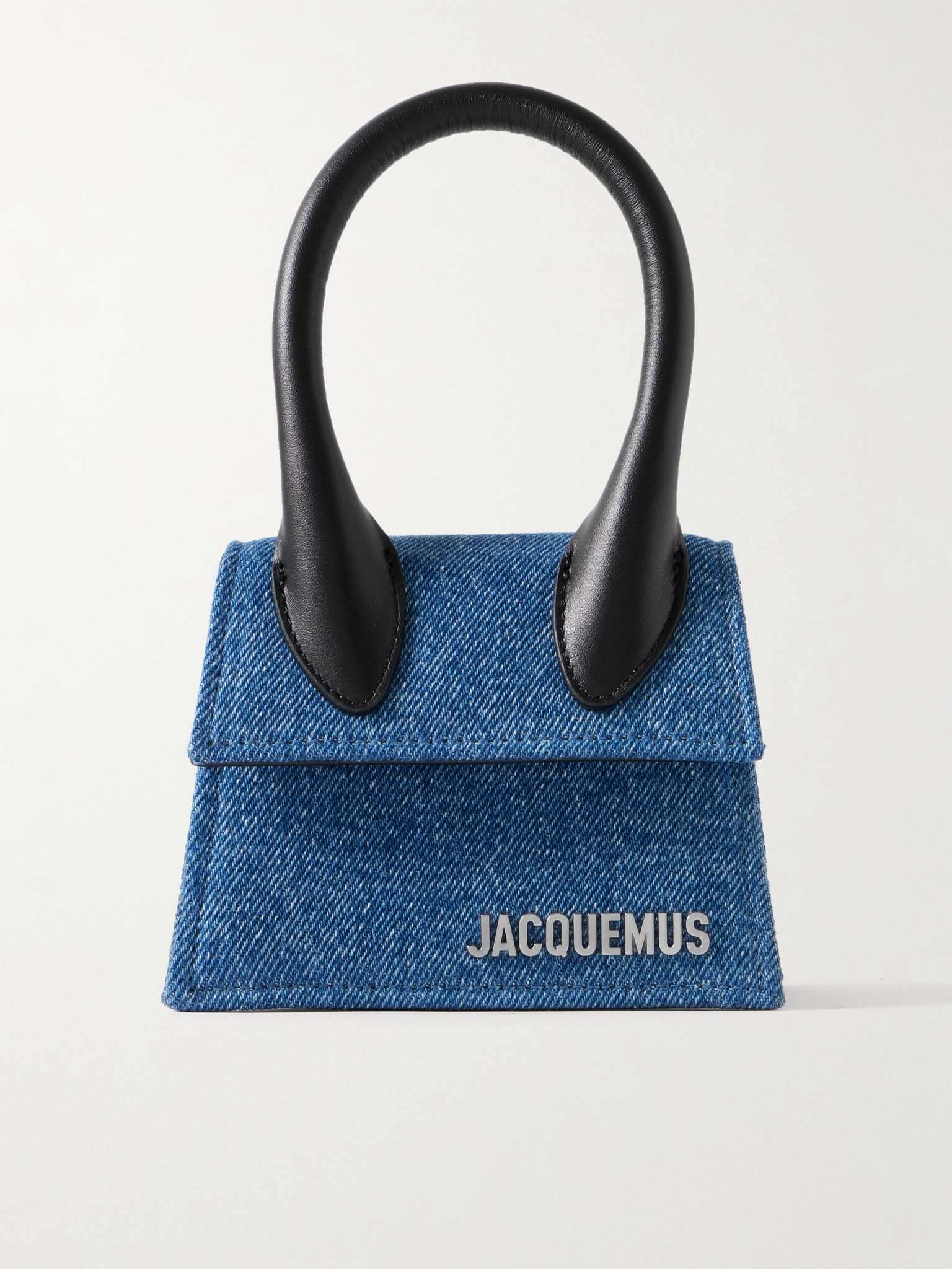 JACQUEMUS Le Chiquito Logo-Embellished Leather-Trimmed Denim Bag ...