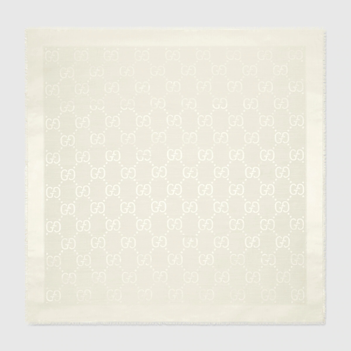 GUCCI GG jacquard silk wool shawl | REVERSIBLE