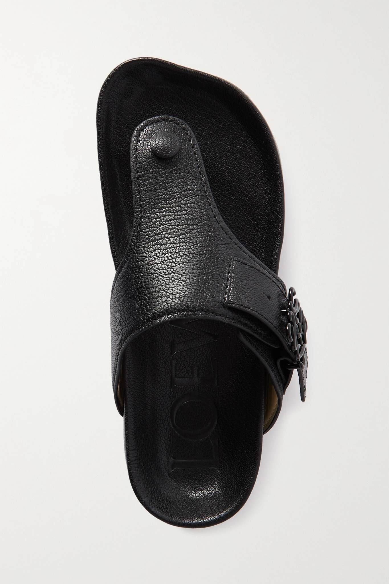 Loewe Ease embellished leather flip flops | REVERSIBLE