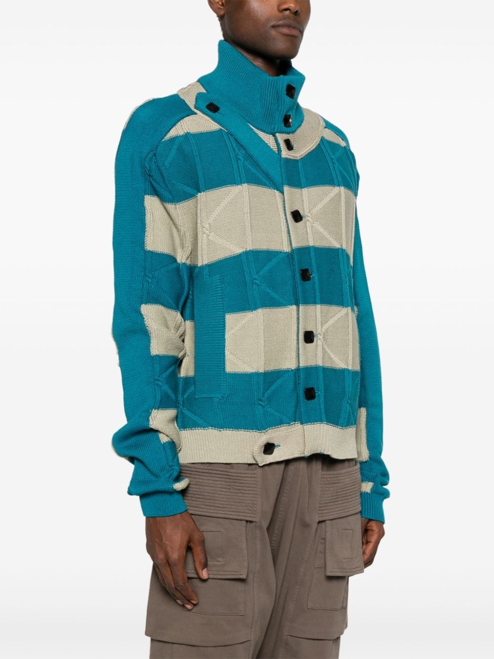 Kiko Kostadinov Merli Twinset striped cardigan | farfetch Kiko Kostadinov Merli Twinset striped cardigan | farfetch