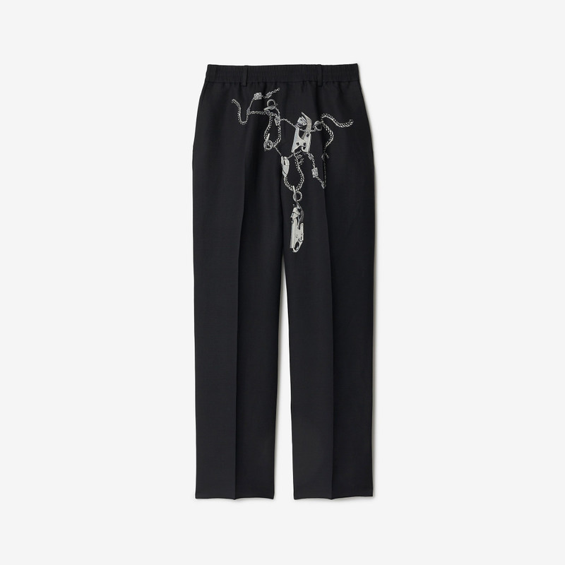 Burberry Knight Hardware Canvas Trousers | REVERSIBLE