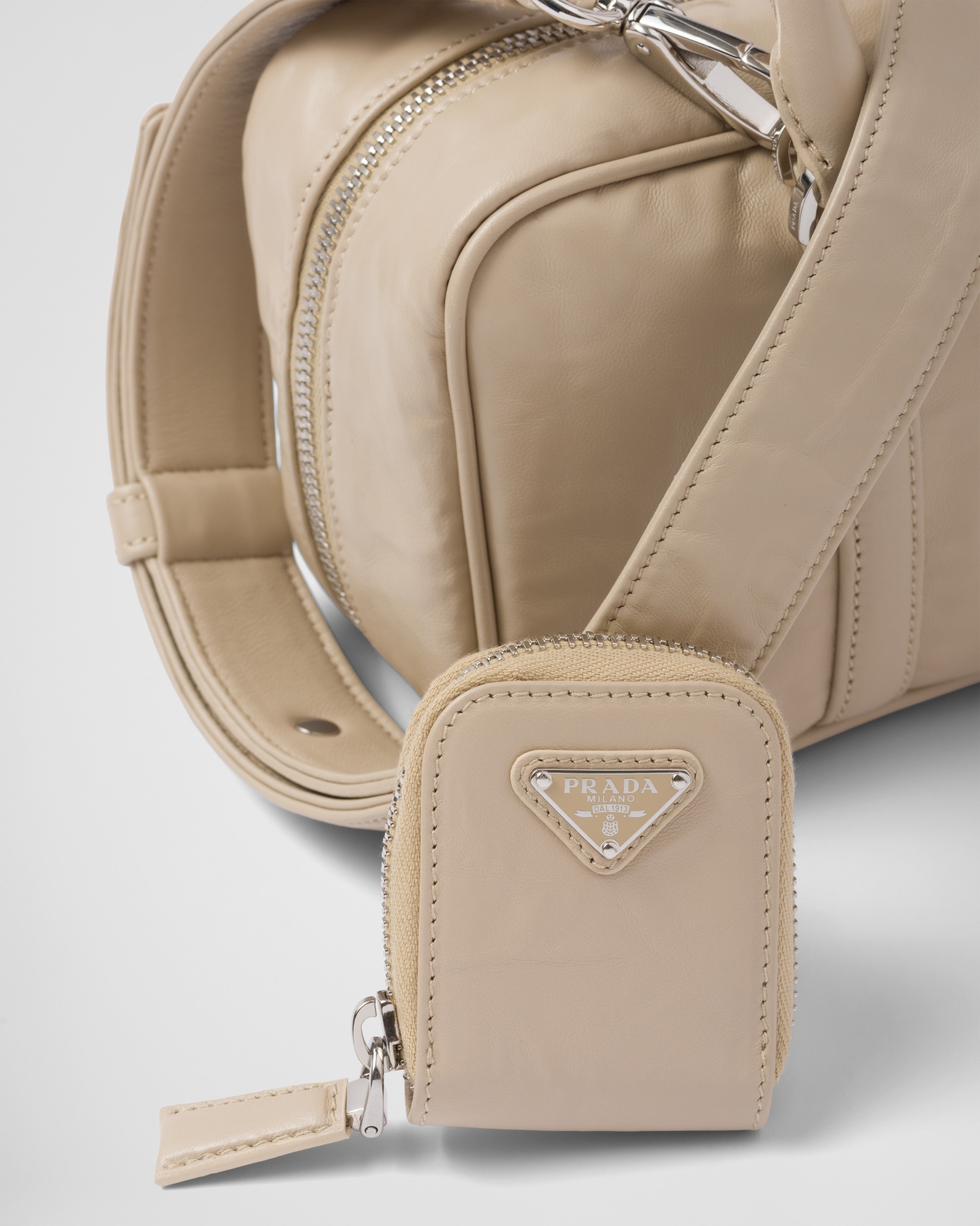 Prada Small antique nappa leather top handle bag | REVERSIBLE