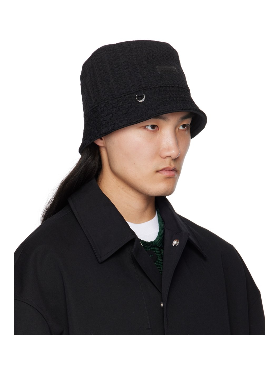 JACQUEMUS Black Les Sculptures 'Le bob Belo' Bucket Hat | REVERSIBLE