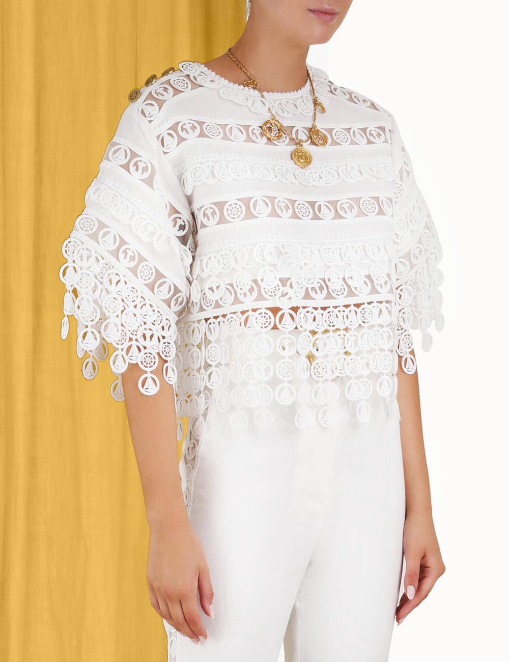 Zimmermann HIGH TIDE NAUTICAL CROPPED TOP | REVERSIBLE