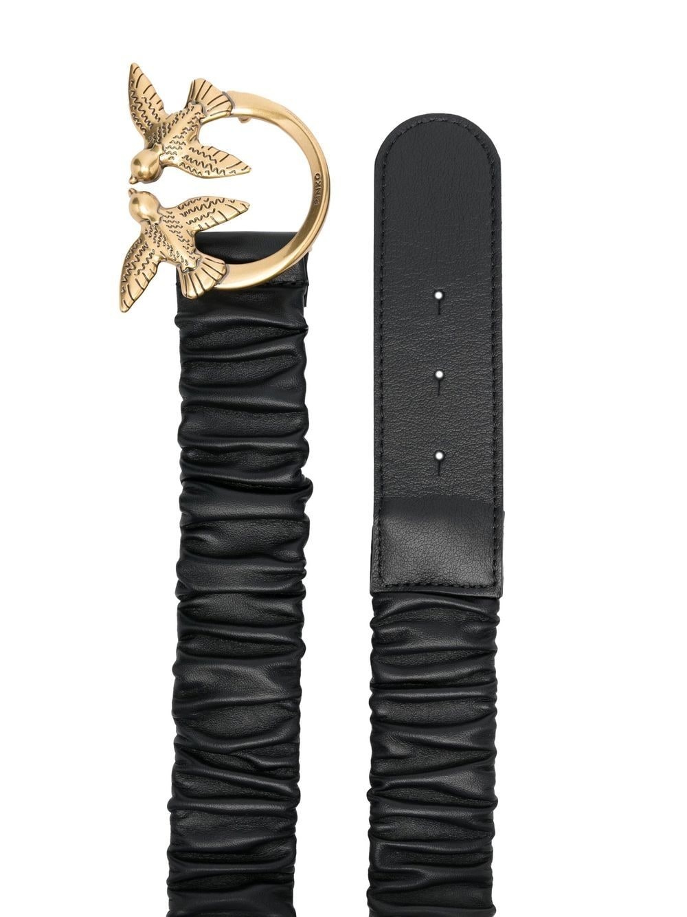 PINKO ruched Love Bird belt | REVERSIBLE