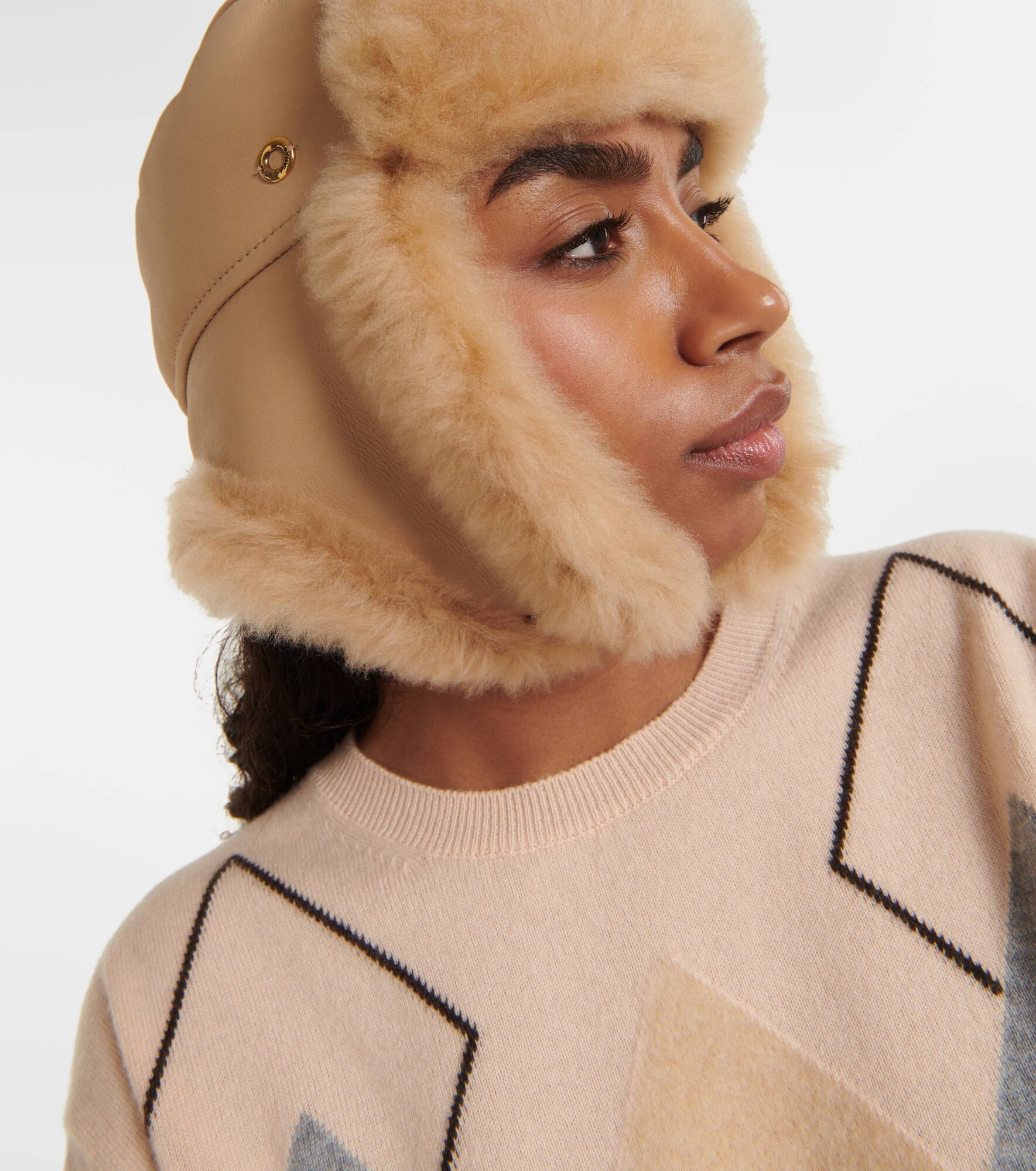 Loro Piana Alaskan shearling-lined leather hat | REVERSIBLE