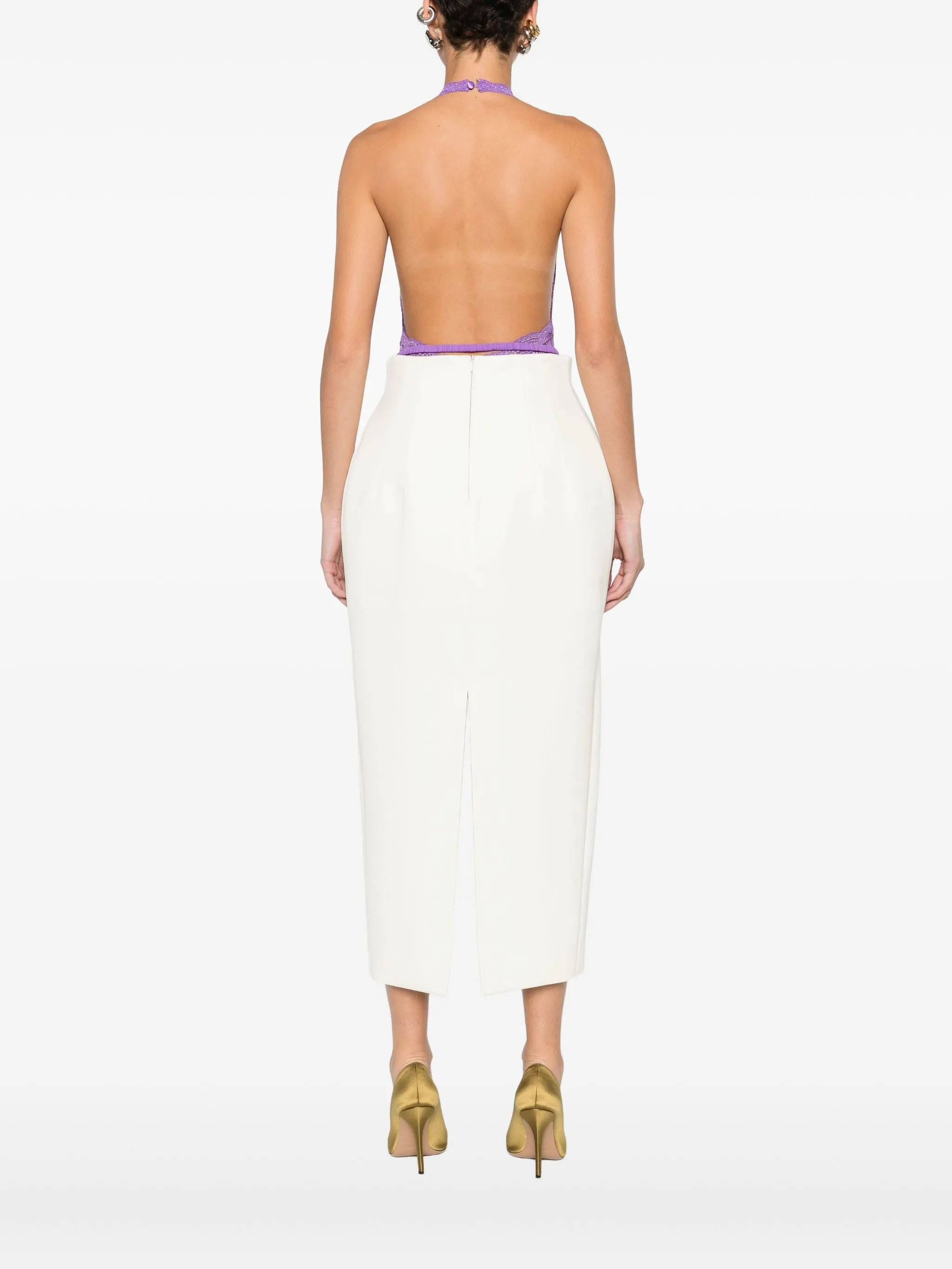 GUCCI Gucci Lace Cut-out Bodysuit | REVERSIBLE