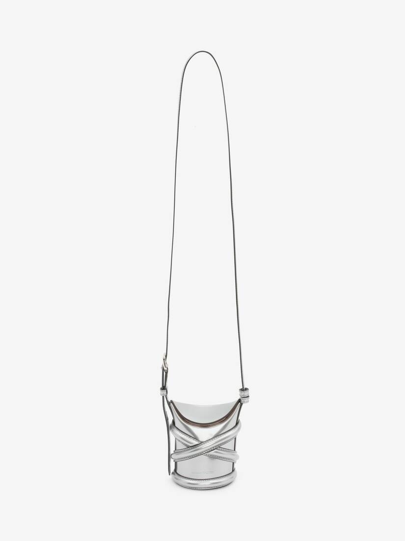 Alexander McQueen The Curve Mini in Silver | REVERSIBLE