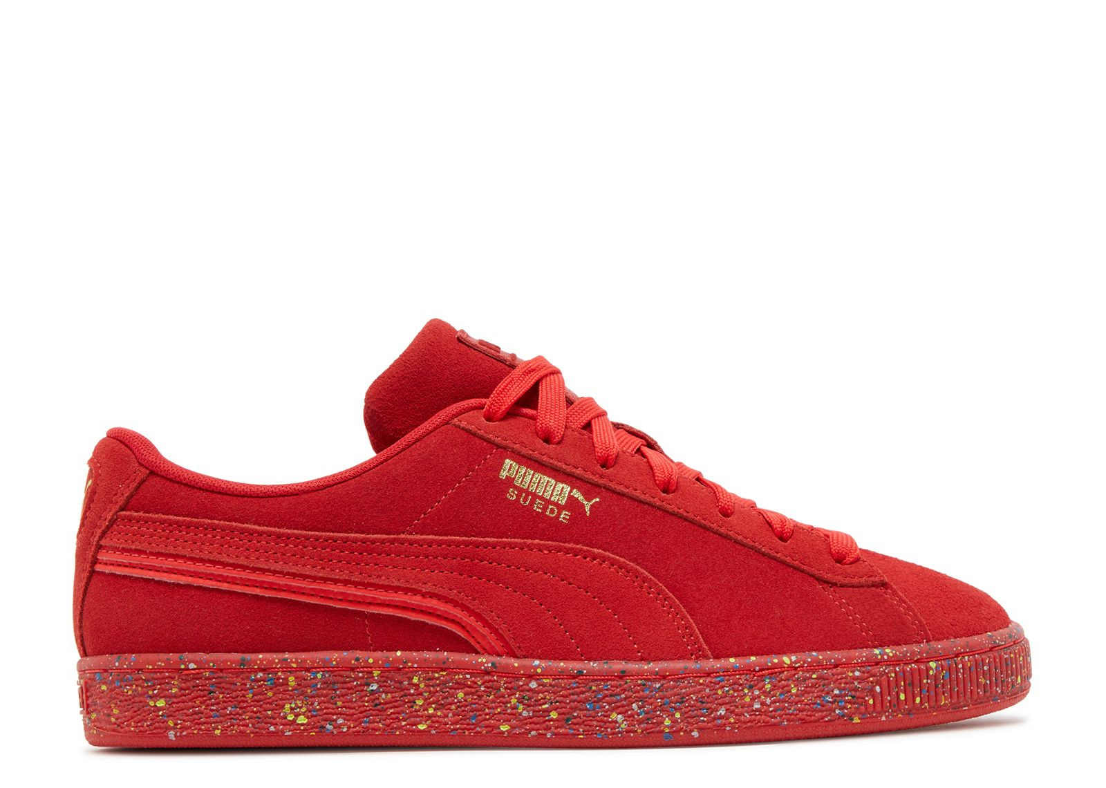 PUMA SUEDE TRIPLEX MONO 'RED PAINT SPLATTER' | REVERSIBLE