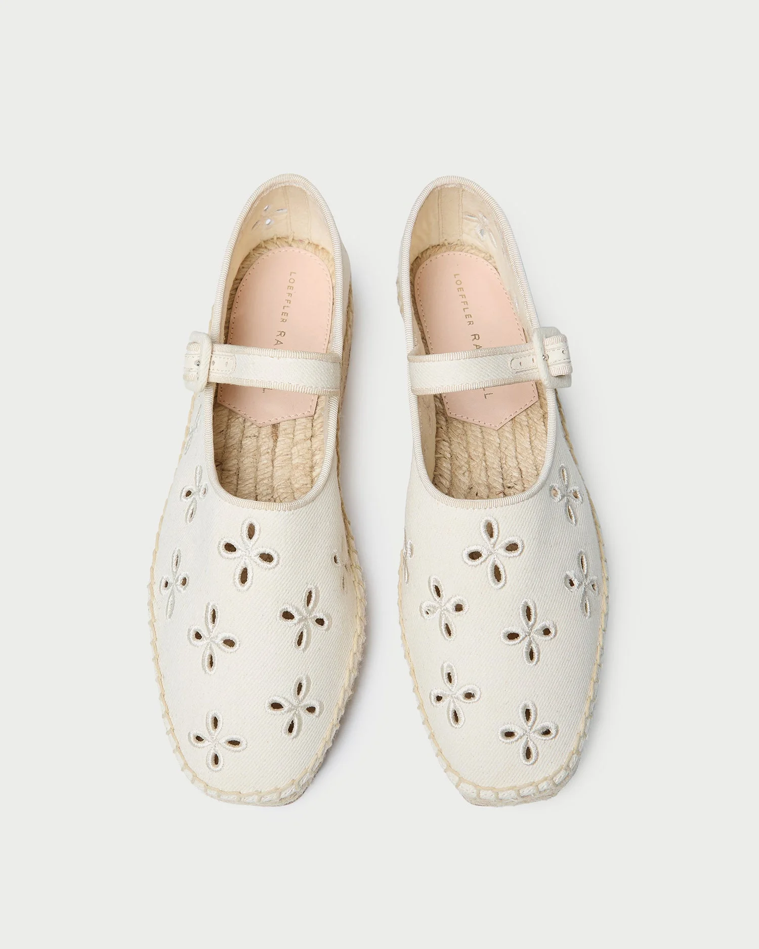 LOEFFLER RANDALL Clover Natural Embroidered Espadrille - CLOVER-EMCV ...