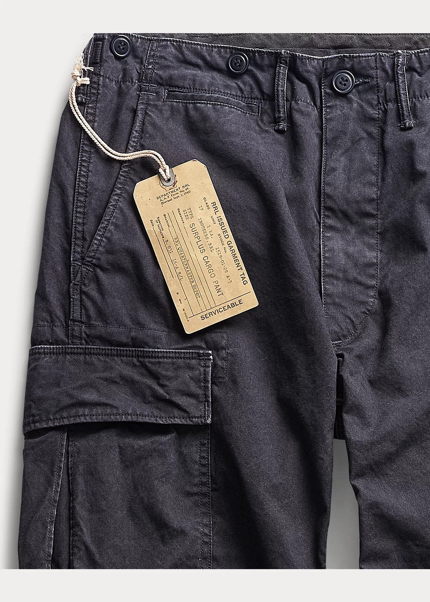 RRL by Ralph Lauren Surplus Canvas Cargo Pant | REVERSIBLE