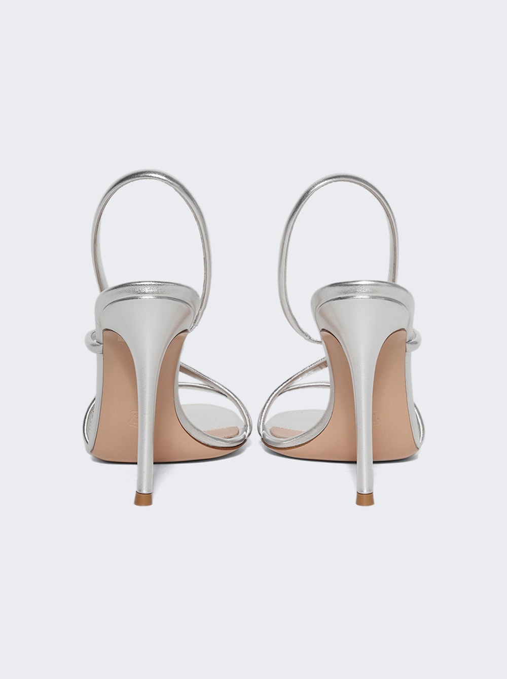 Gianvito Rossi Slingback High Heel Sandals Silver | REVERSIBLE Gianvito Rossi Slingback High Heel Sandals Silver | REVERSIBLE