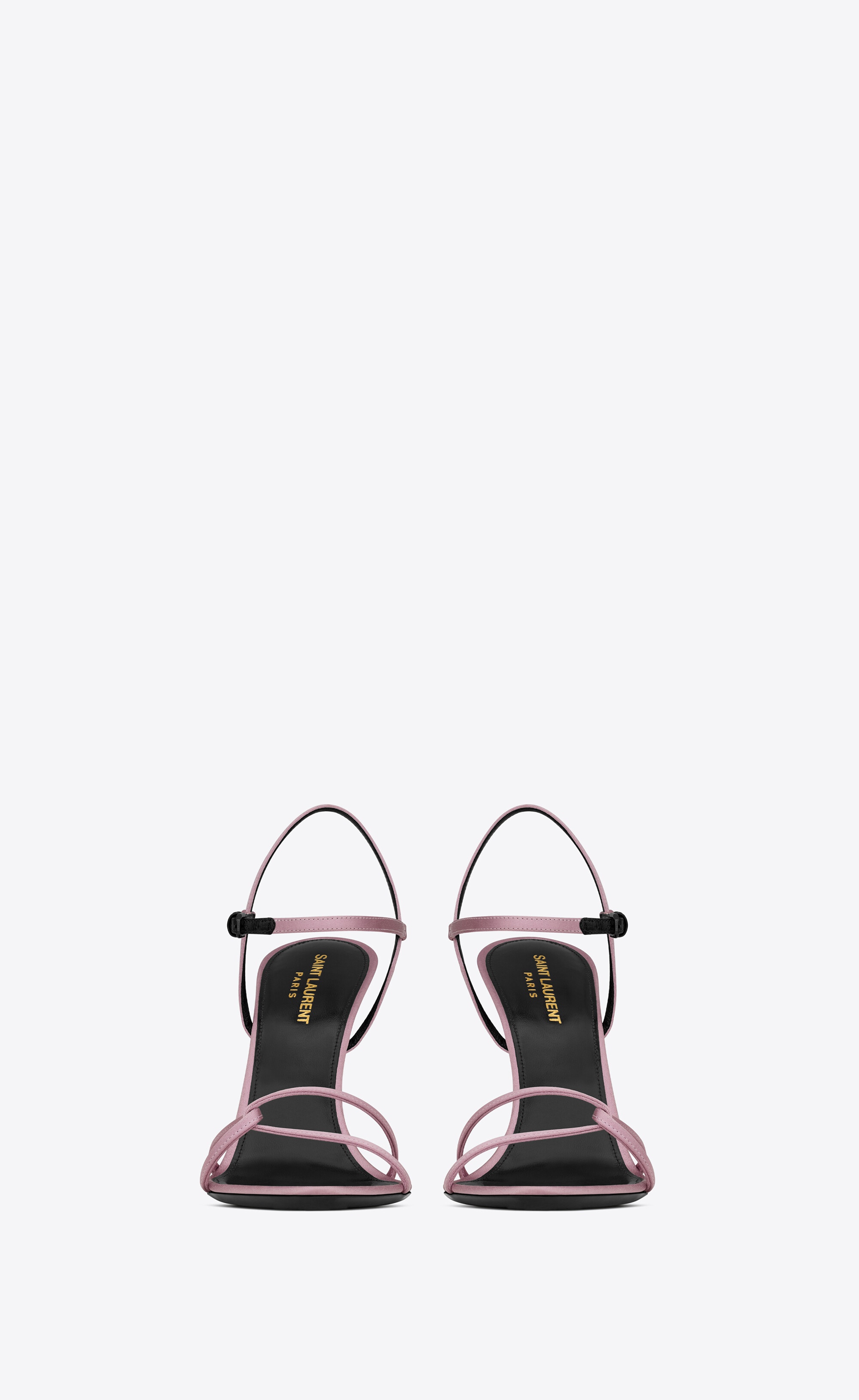 SAINT LAURENT clara sandals in silk satin | REVERSIBLE