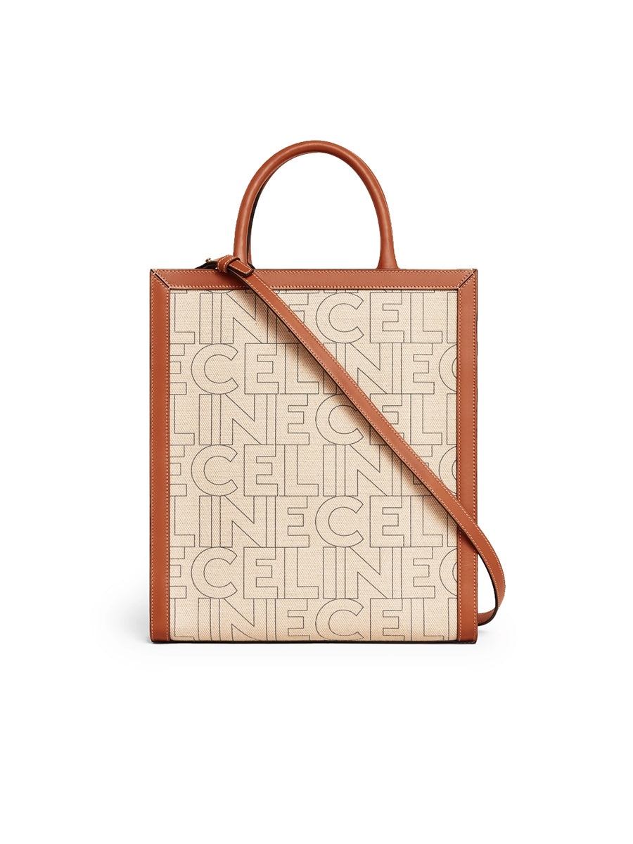 CELINE Small Vertical Cabas Celine in Textile with Celine All-Over ...