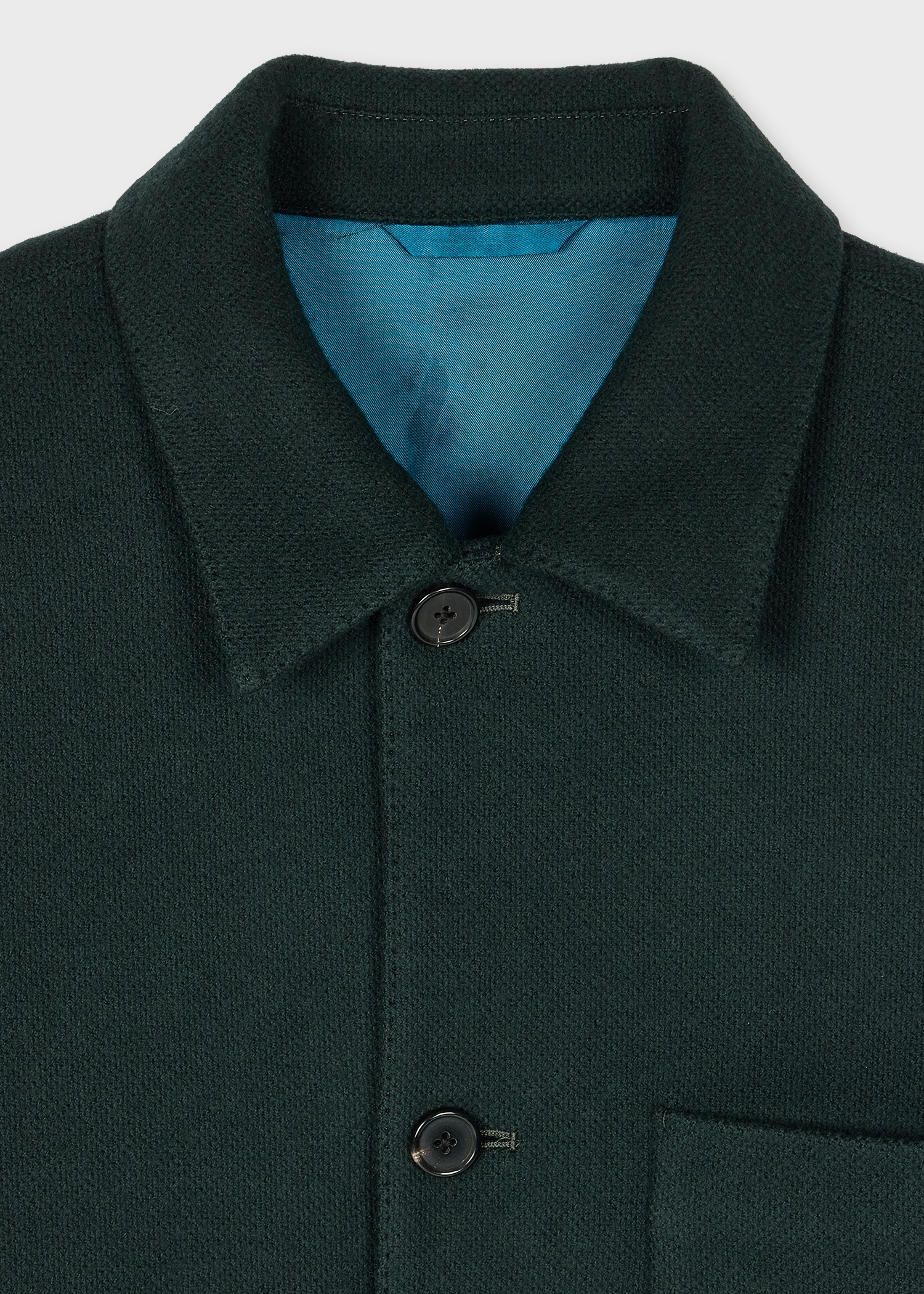 Paul Smith Dark Green Wool Worker Jacket | REVERSIBLE