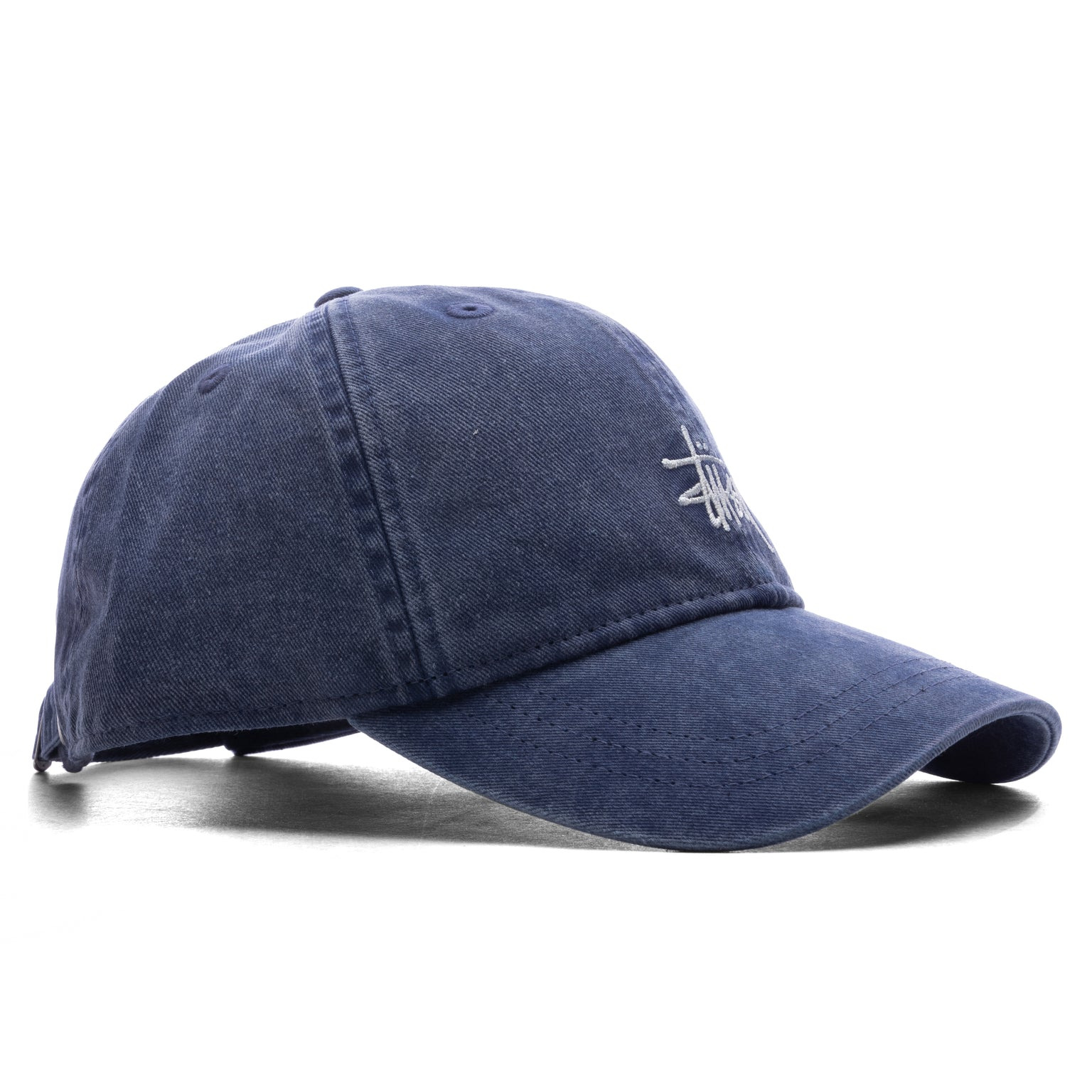 Stüssy BASIC WASHED LOW PRO CAP - FADED NAVY | REVERSIBLE