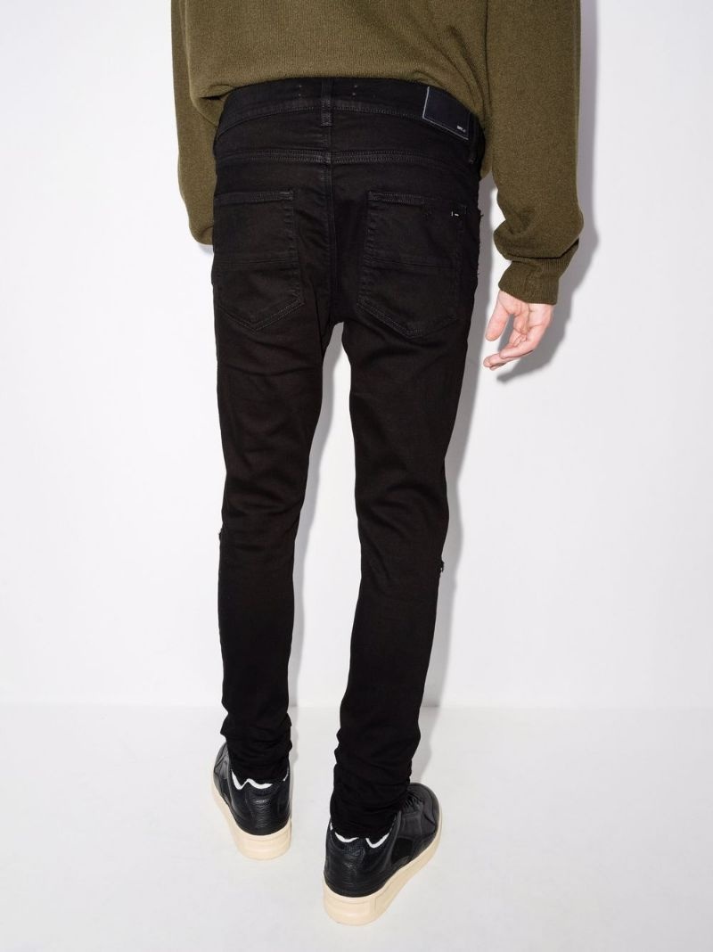 AMIRI MX1 Ultra suede-patches skinny jeans | REVERSIBLE