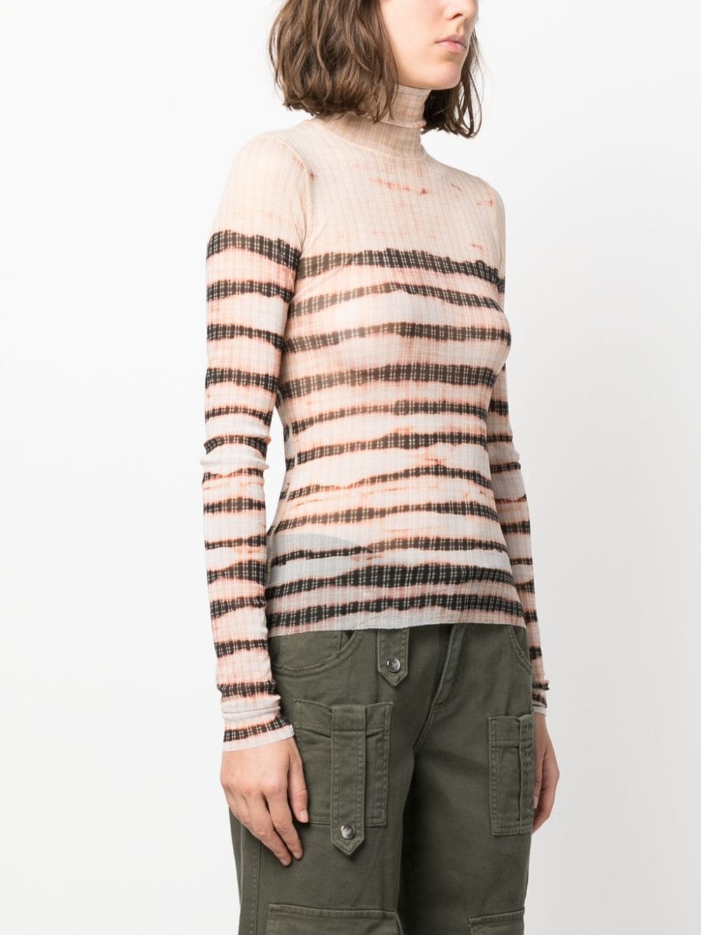 Jean Paul Gaultier x KNWLS stripe-print high-neck top | REVERSIBLE