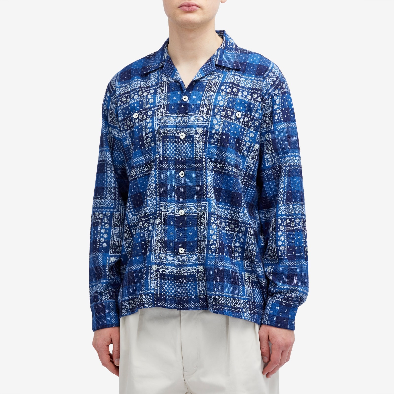BEAMS PLUS Beams Plus Open Collar Print Shirt | REVERSIBLE