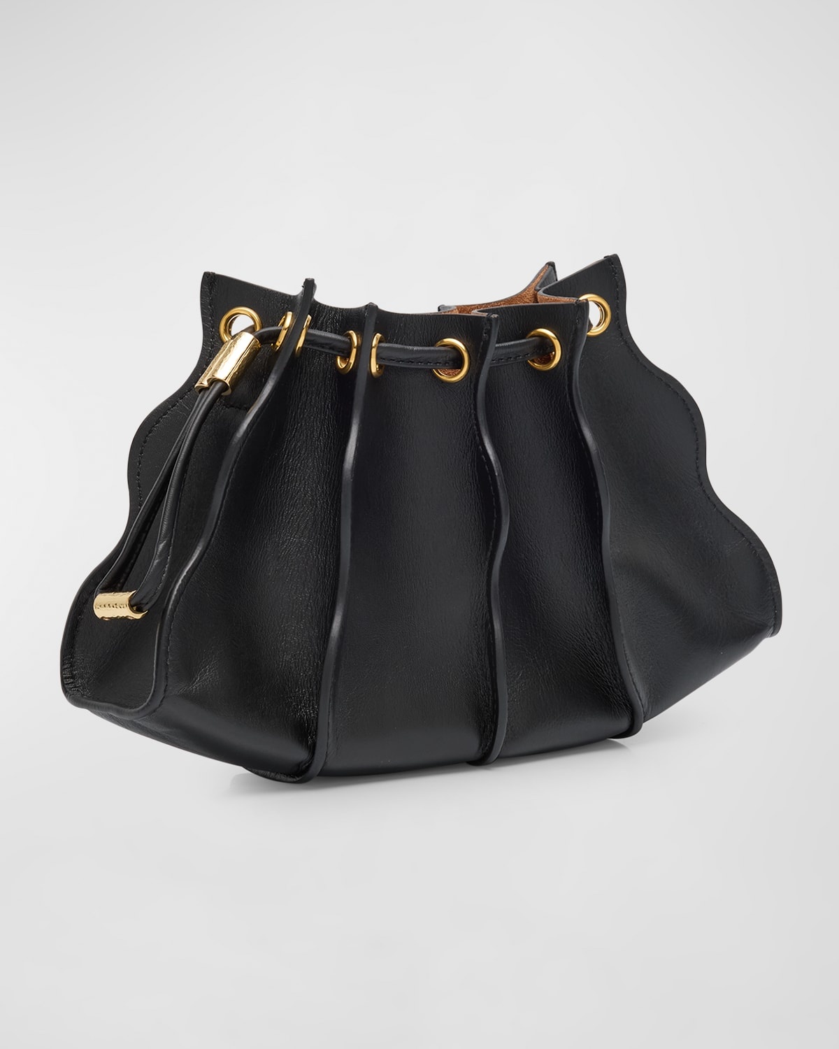 ULLA JOHNSON Adria Pleated Wave Wristlet | REVERSIBLE