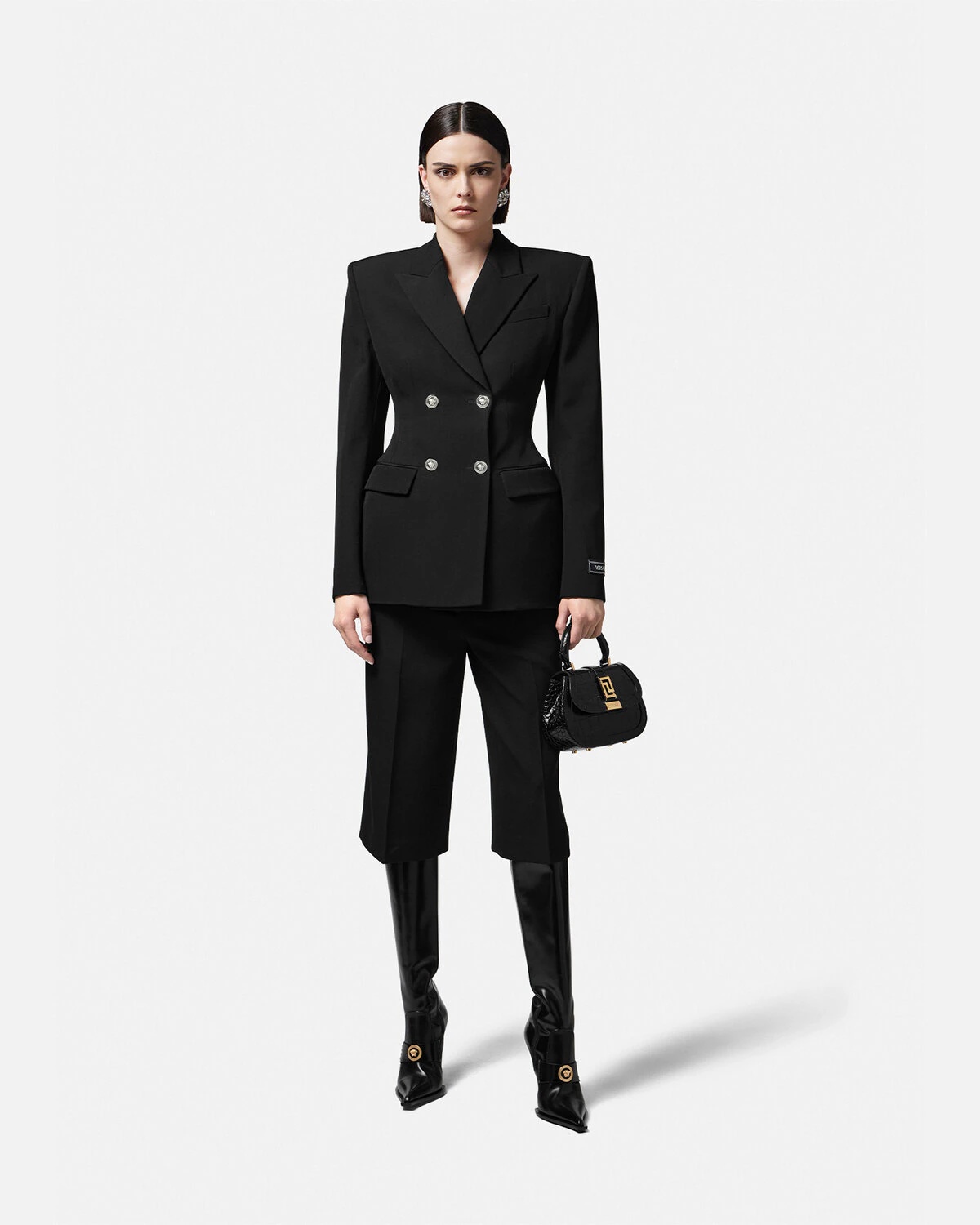 VERSACE Hourglass Double-Breasted Blazer | REVERSIBLE VERSACE Hourglass Double-Breasted Blazer | REVERSIBLE