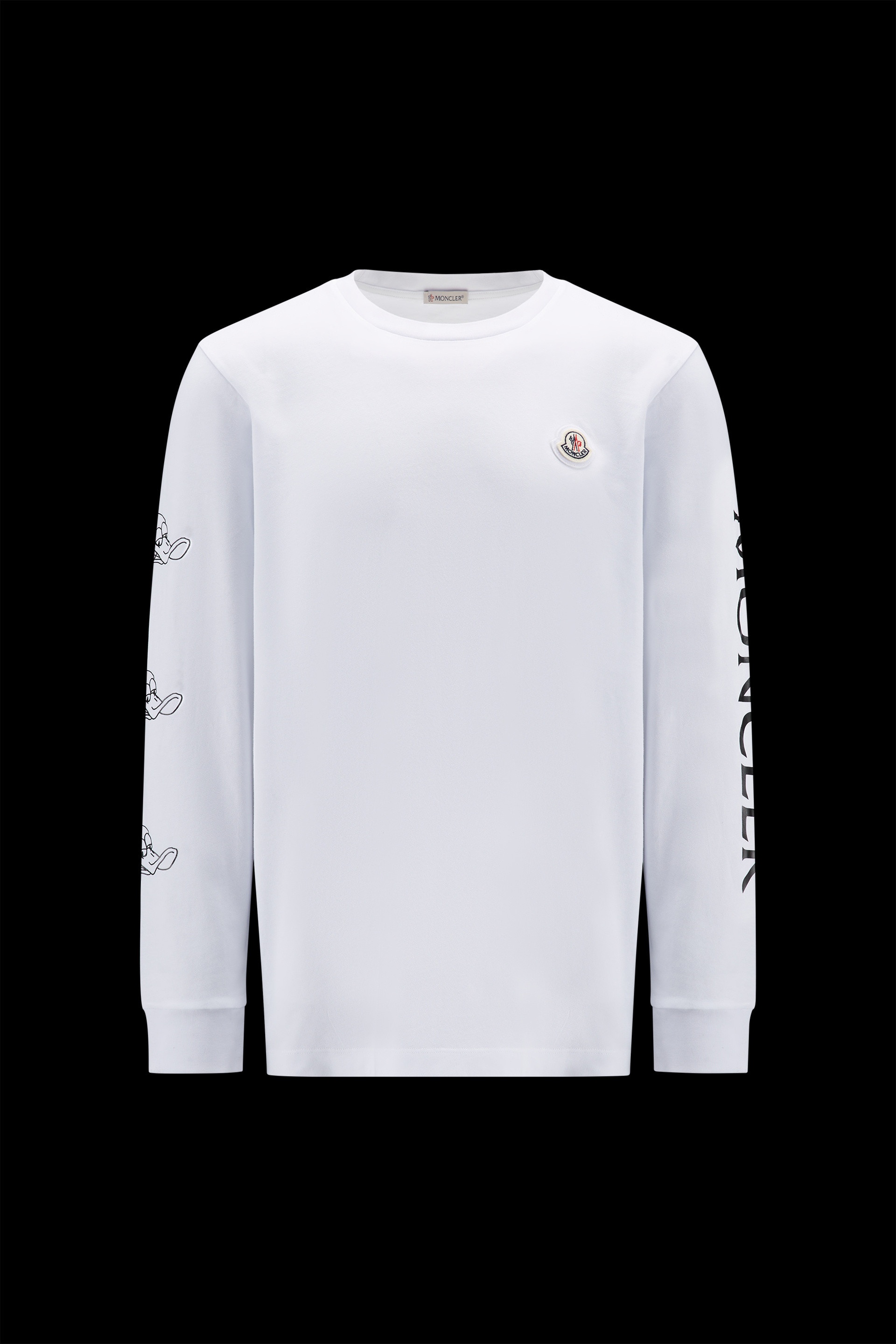 Moncler Duck Motif Long Sleeve T Shirt REVERSIBLE