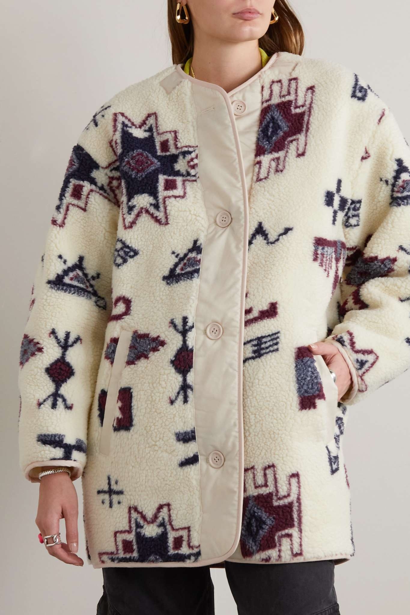 Isabel Marant Étoile Himemma reversible jacquard-fleece and shell ...