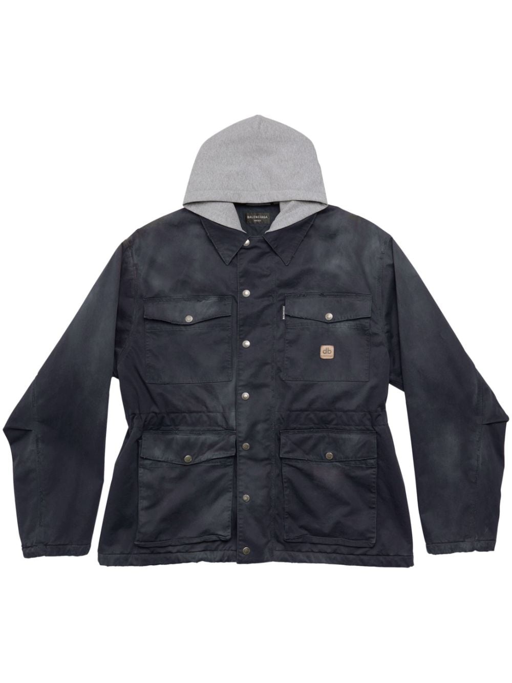 BALENCIAGA logo-patch classic-hood parka | REVERSIBLE