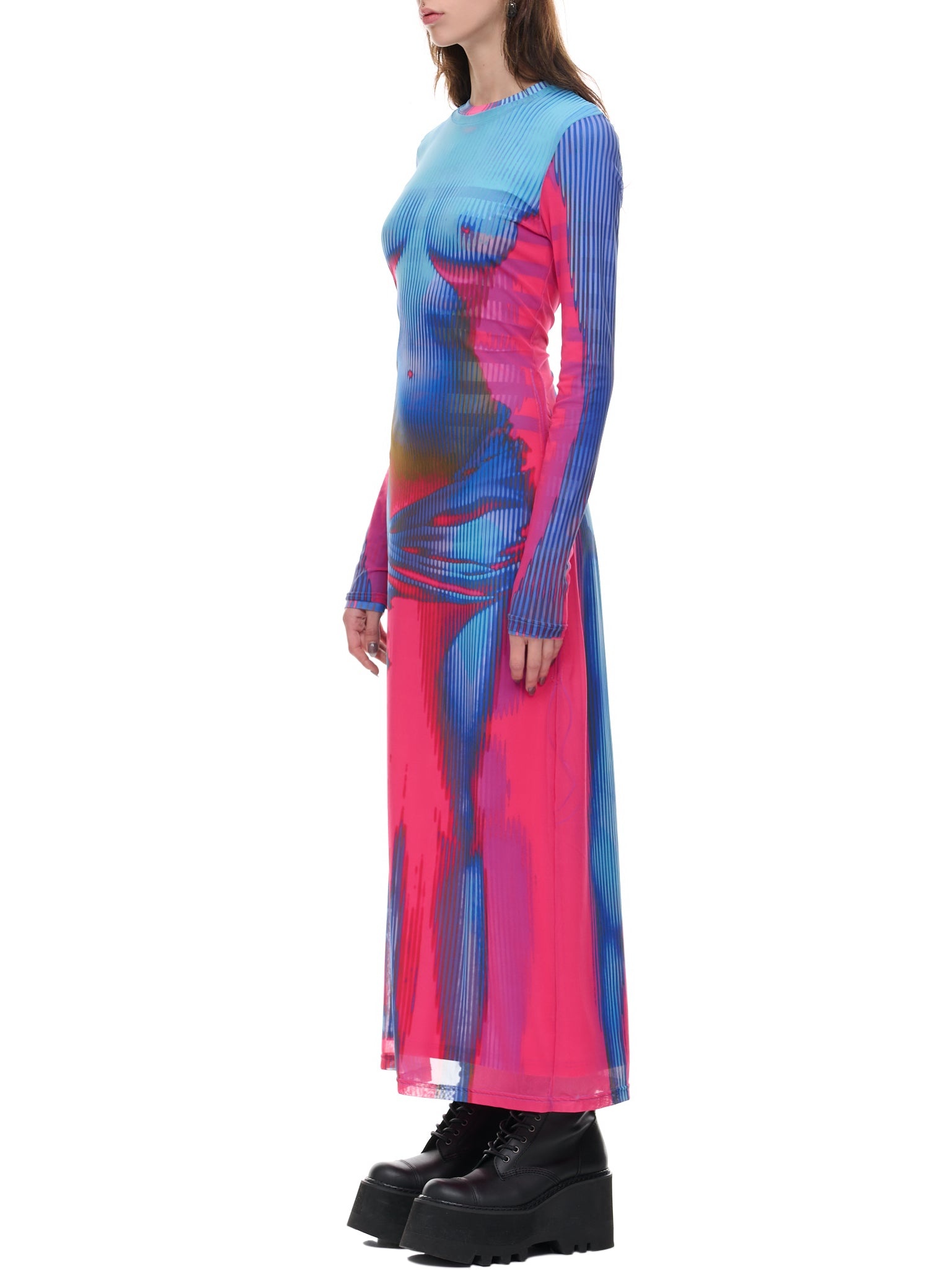 Jean Paul Gaultier Pink & Blue Body Morph Dress | REVERSIBLE