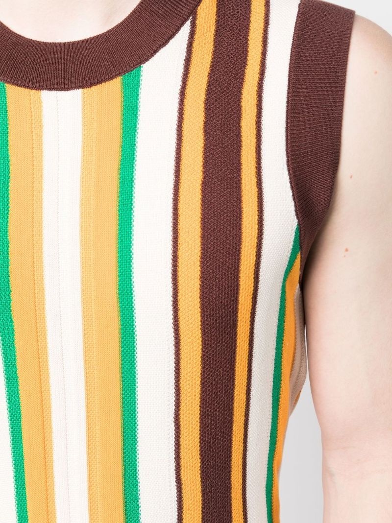 WALES BONNER Scale striped knitted vest | REVERSIBLE