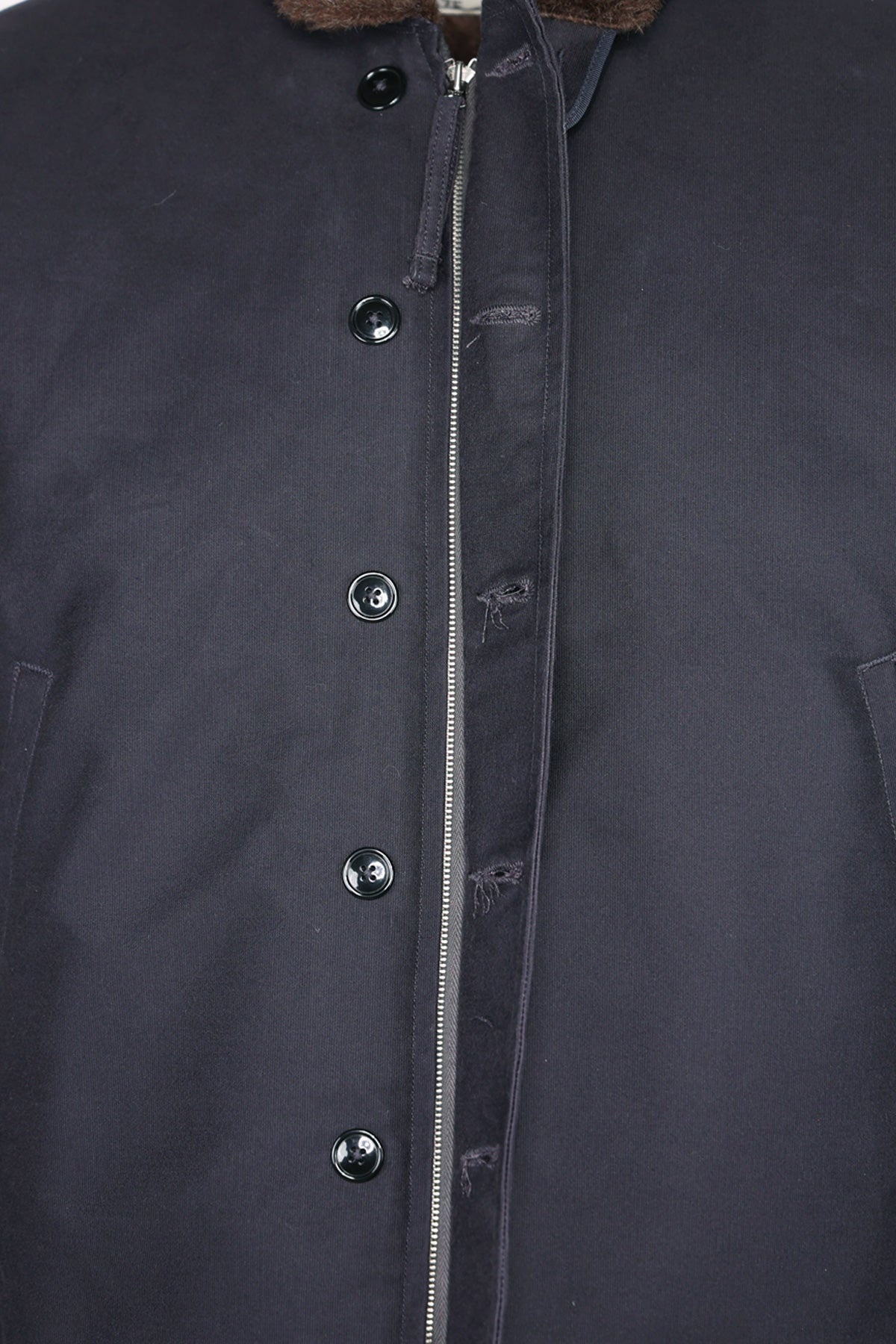 The Real McCoys N-1 Deck Jacket - Navy | REVERSIBLE