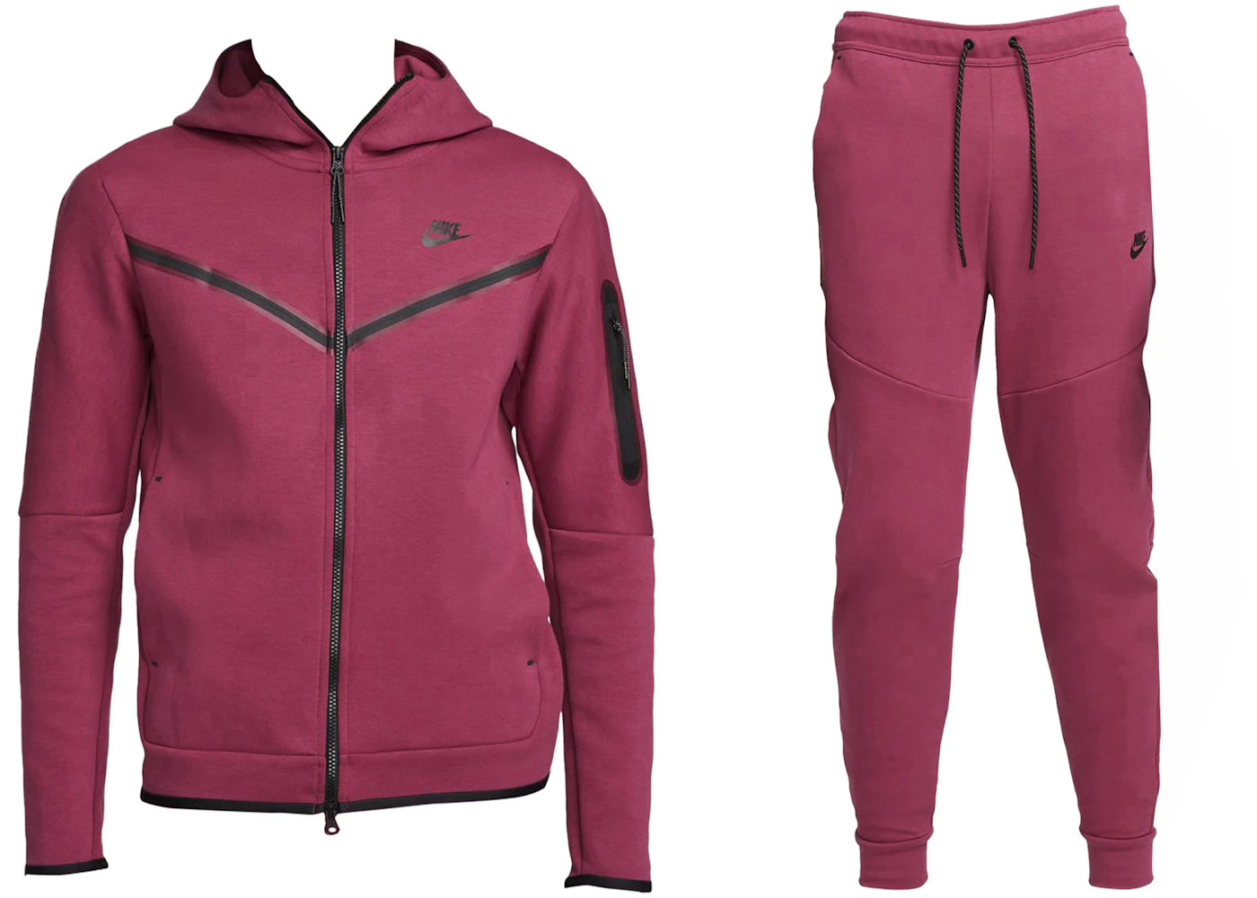 Nike Nike Sportswear Tech Fleece Hoodie & Joggers Set Rosewood/Black ...