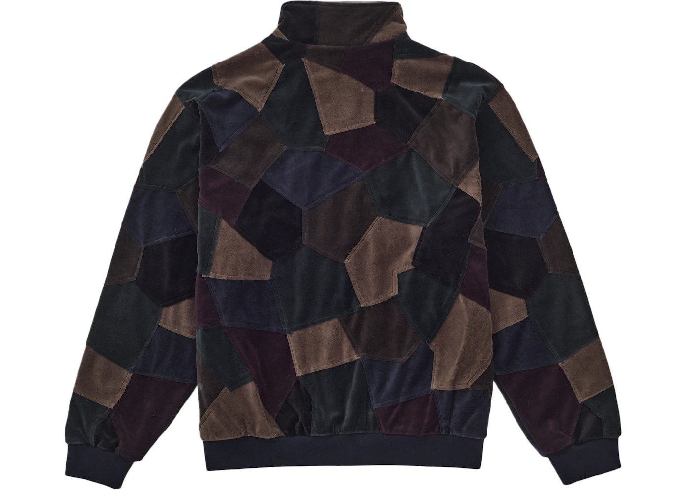 Supreme Supreme Patchwork Velour Track Jacket Dark Navy | REVERSIBLE