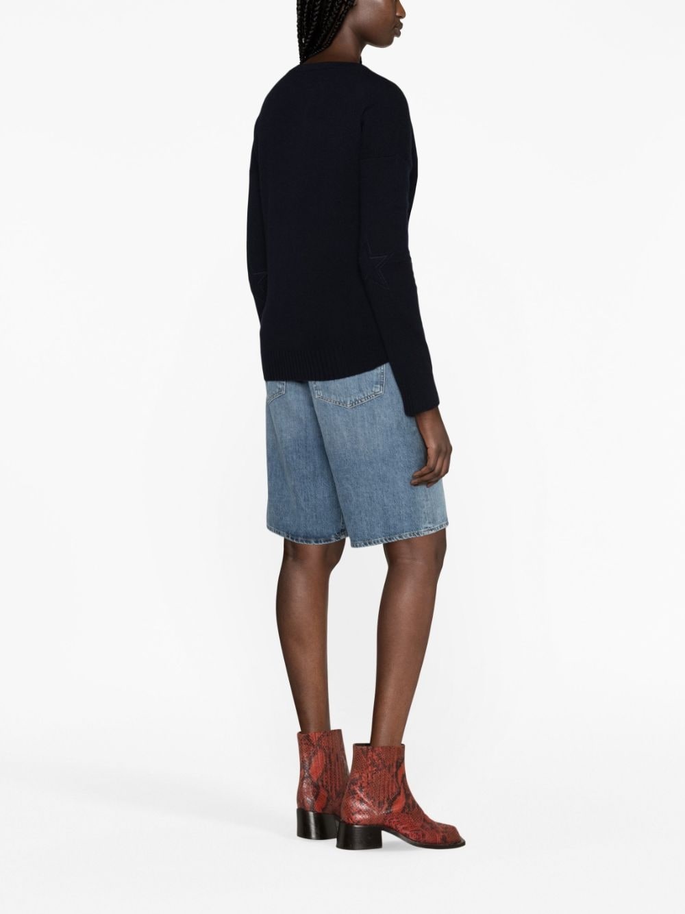 Zadig & Voltaire Cici star-appliquÃ© cashmere jumper | REVERSIBLE