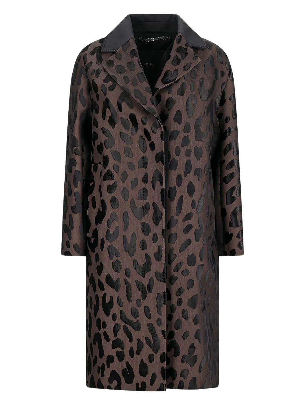 Max Mara animal-print long-sleeves coat | REVERSIBLE