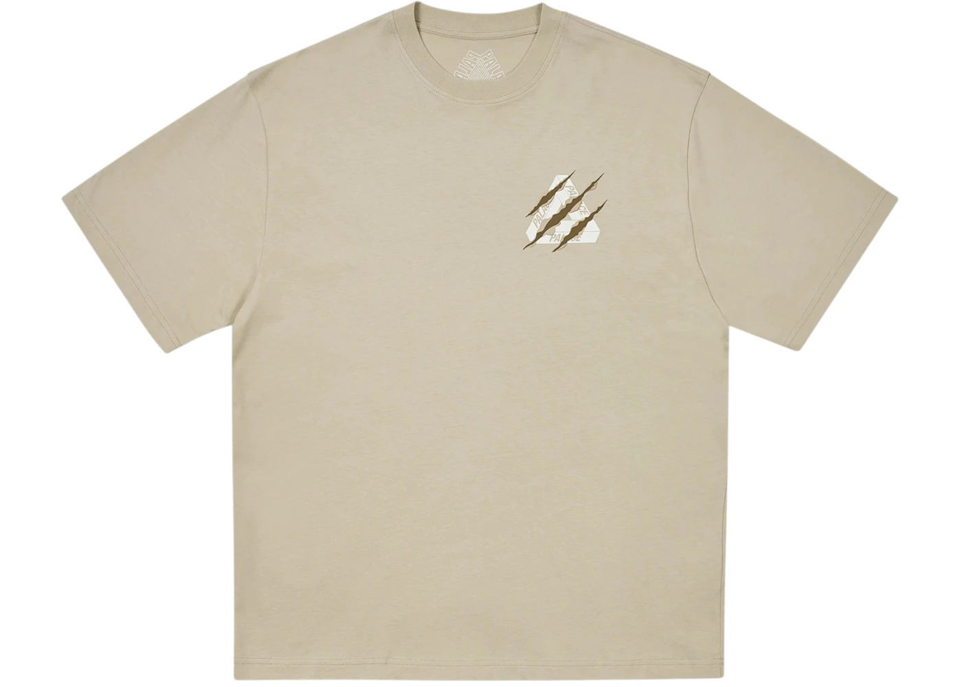 PALACE Palace Ripped Tri T-Shirt Stoney Grey | REVERSIBLE