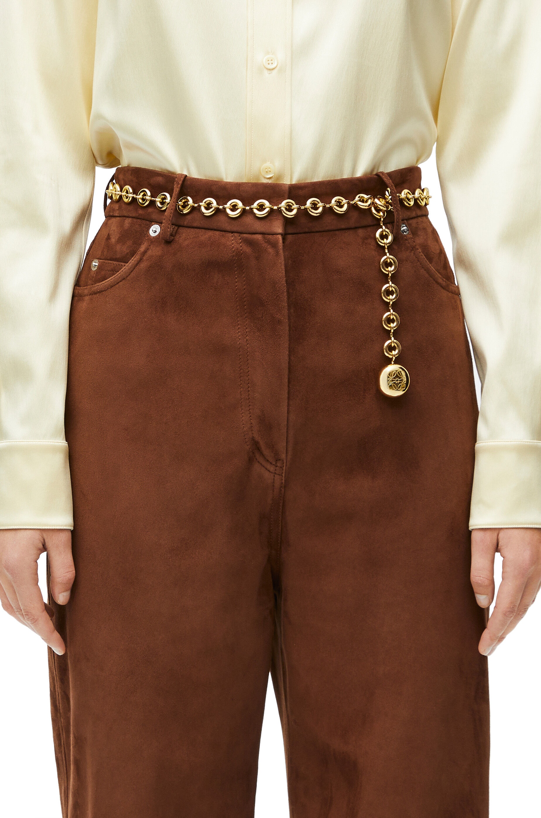 Loewe Donut chain belt in brass | REVERSIBLE