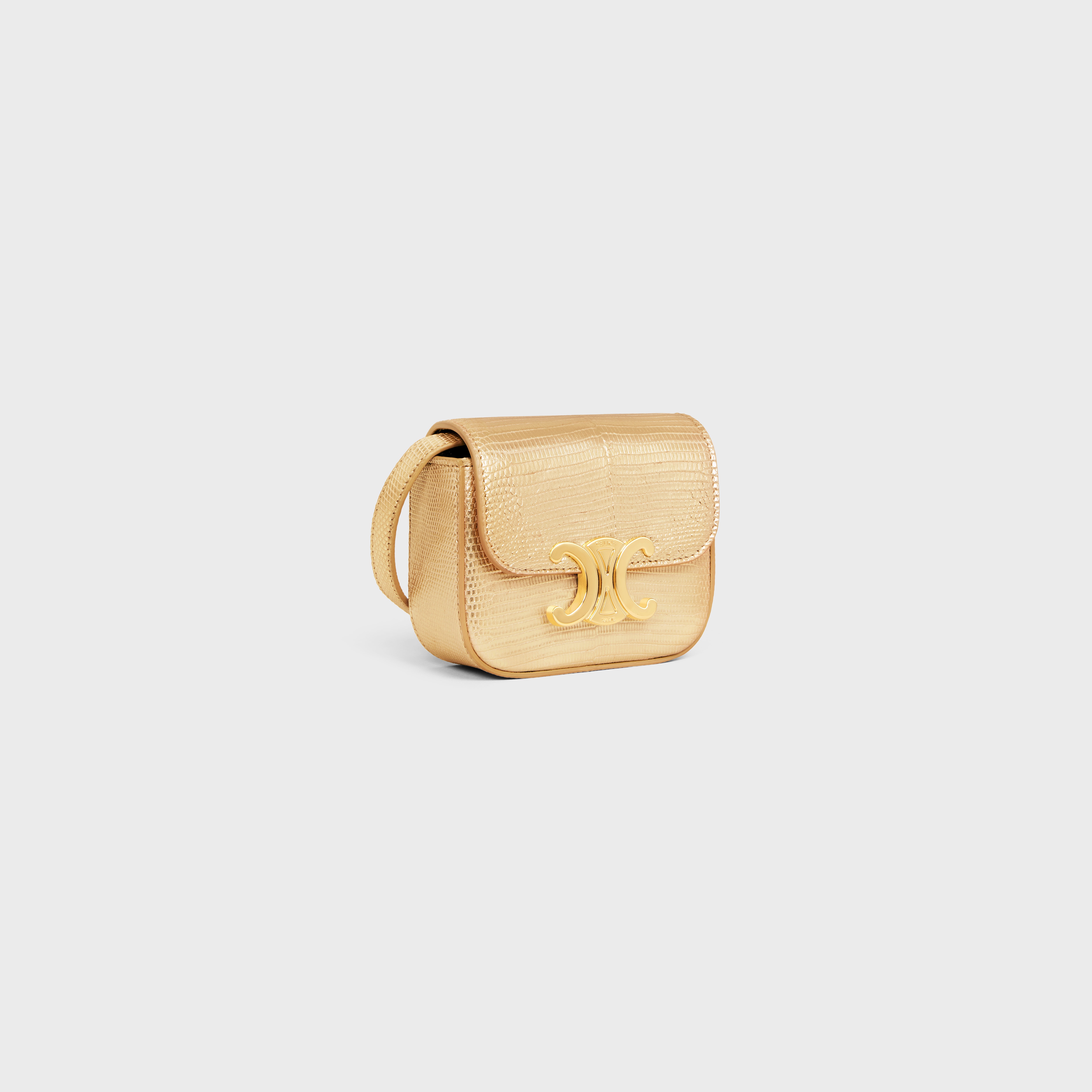 CELINE MINI CLAUDE in LAMINATED LIZARD | REVERSIBLE