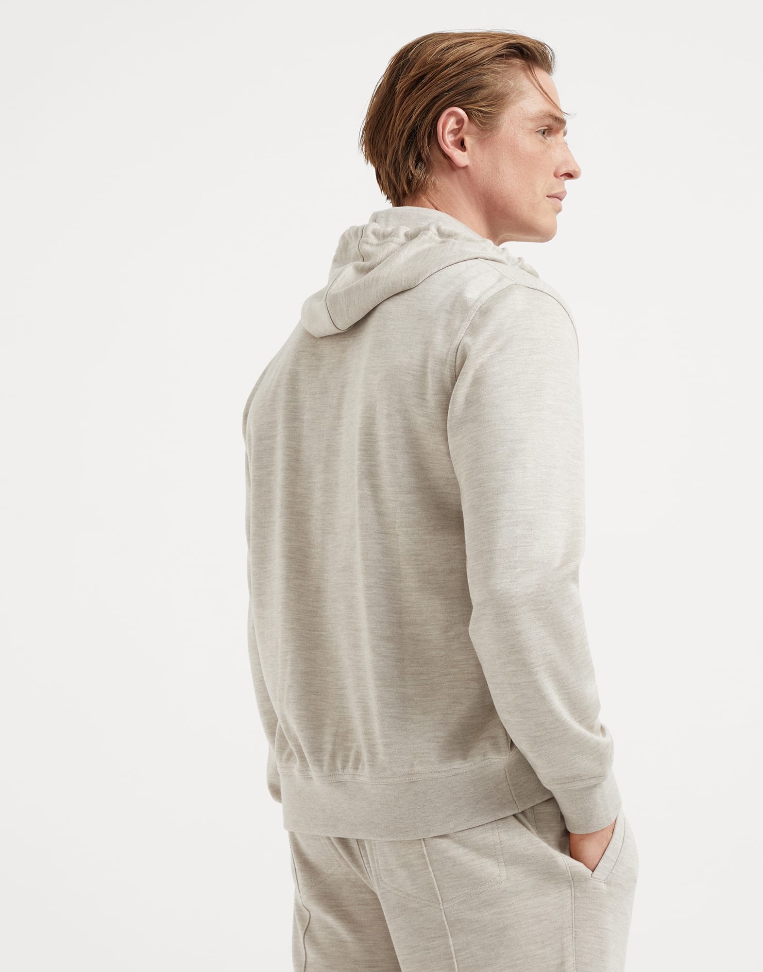 Brunello Cucinelli Cashmere and silk French terry hooded sweatshirt ...