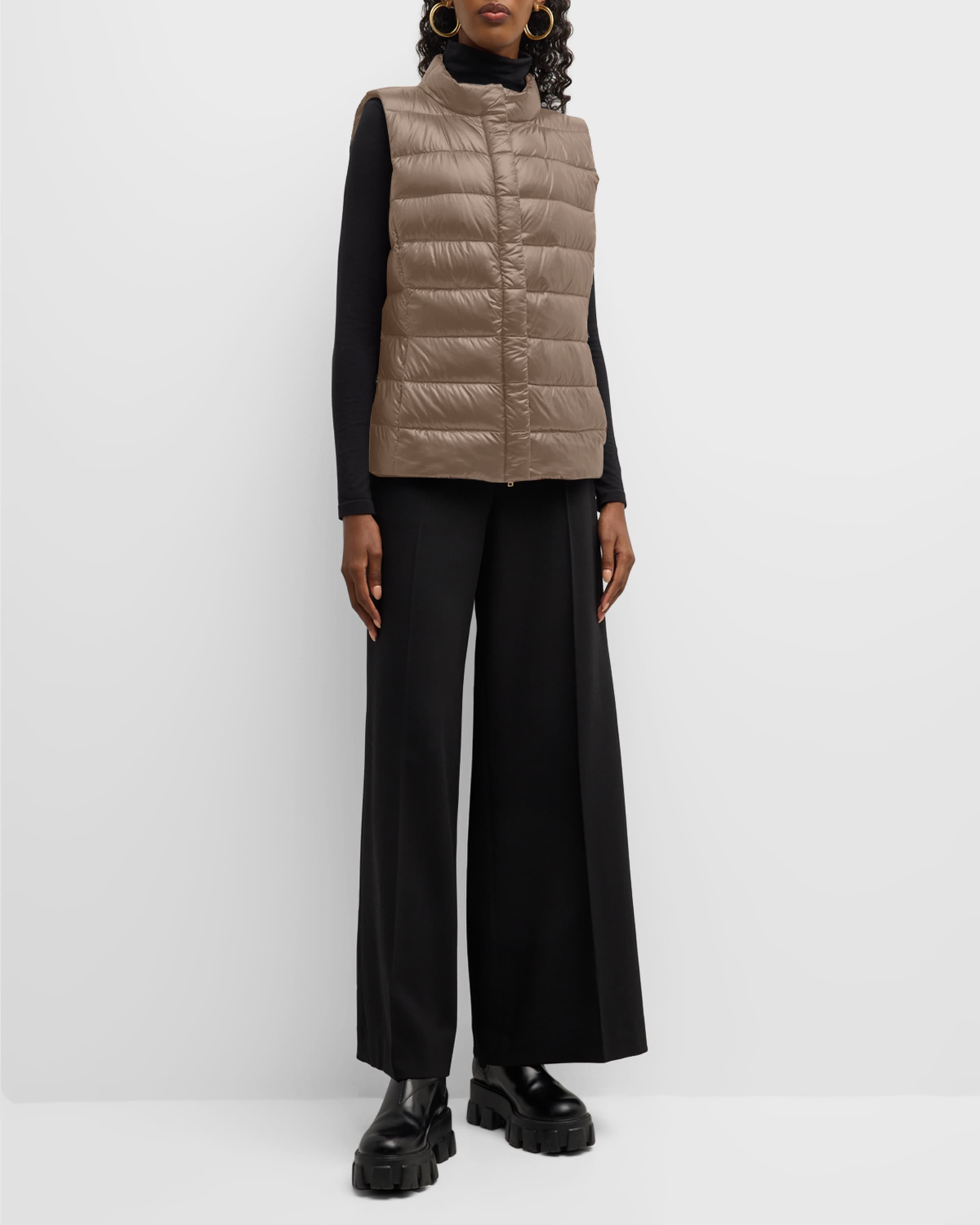 Herno Iconico Giulia Ultralight Nylon Puffer Vest | REVERSIBLE