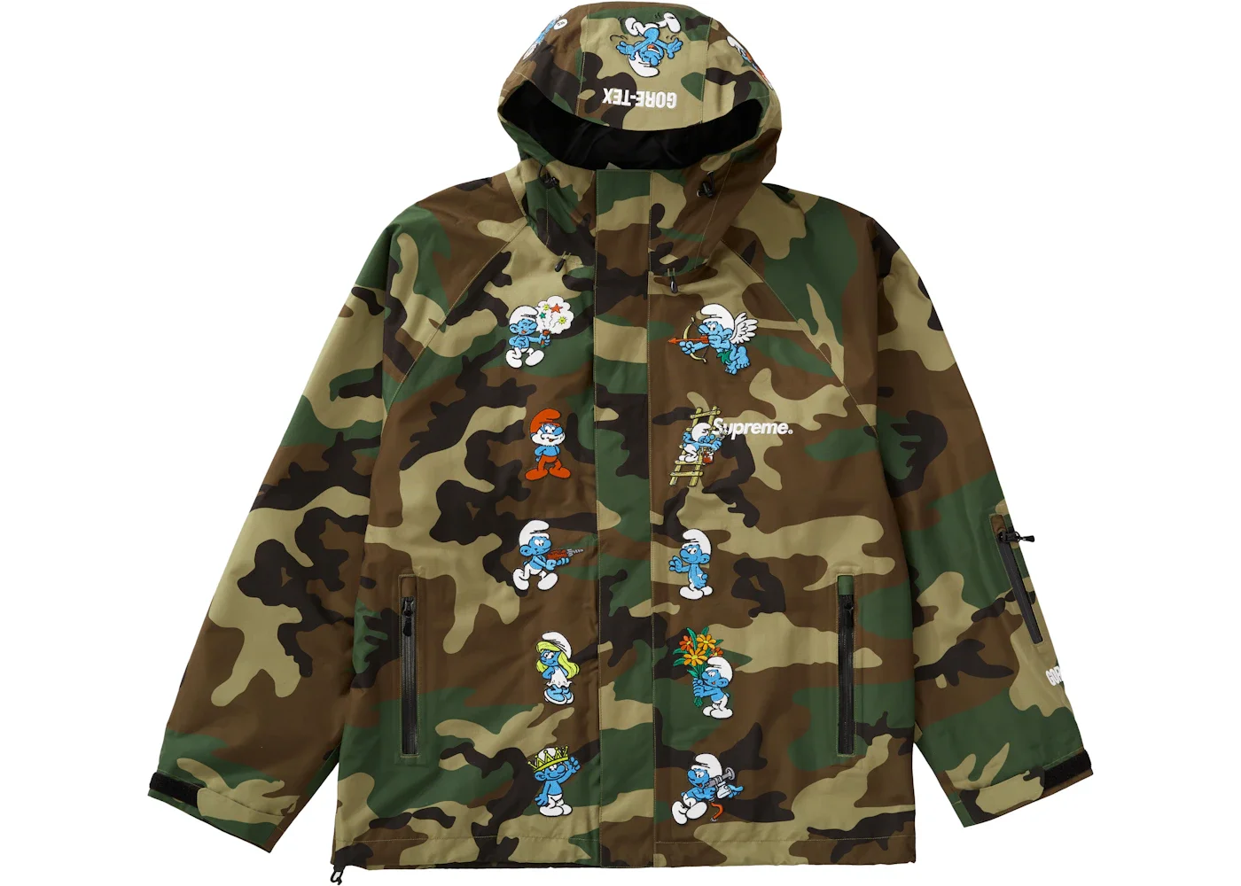 Supreme Supreme Smurfs GORE-TEX Shell Jacket Woodland Camo | REVERSIBLE