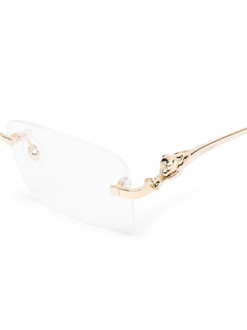 Cartier rimless square frame glasses | REVERSIBLE